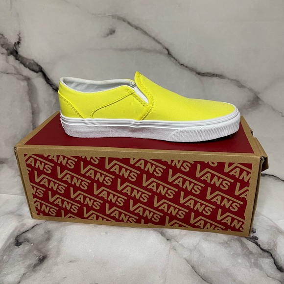 Vans | Shoes | Vans Yellow Slipons Brand New | Poshmark
